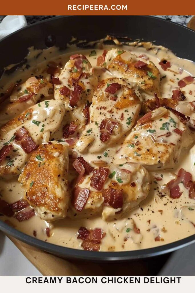 Creamy Bacon Chicken Delight | Recipeera