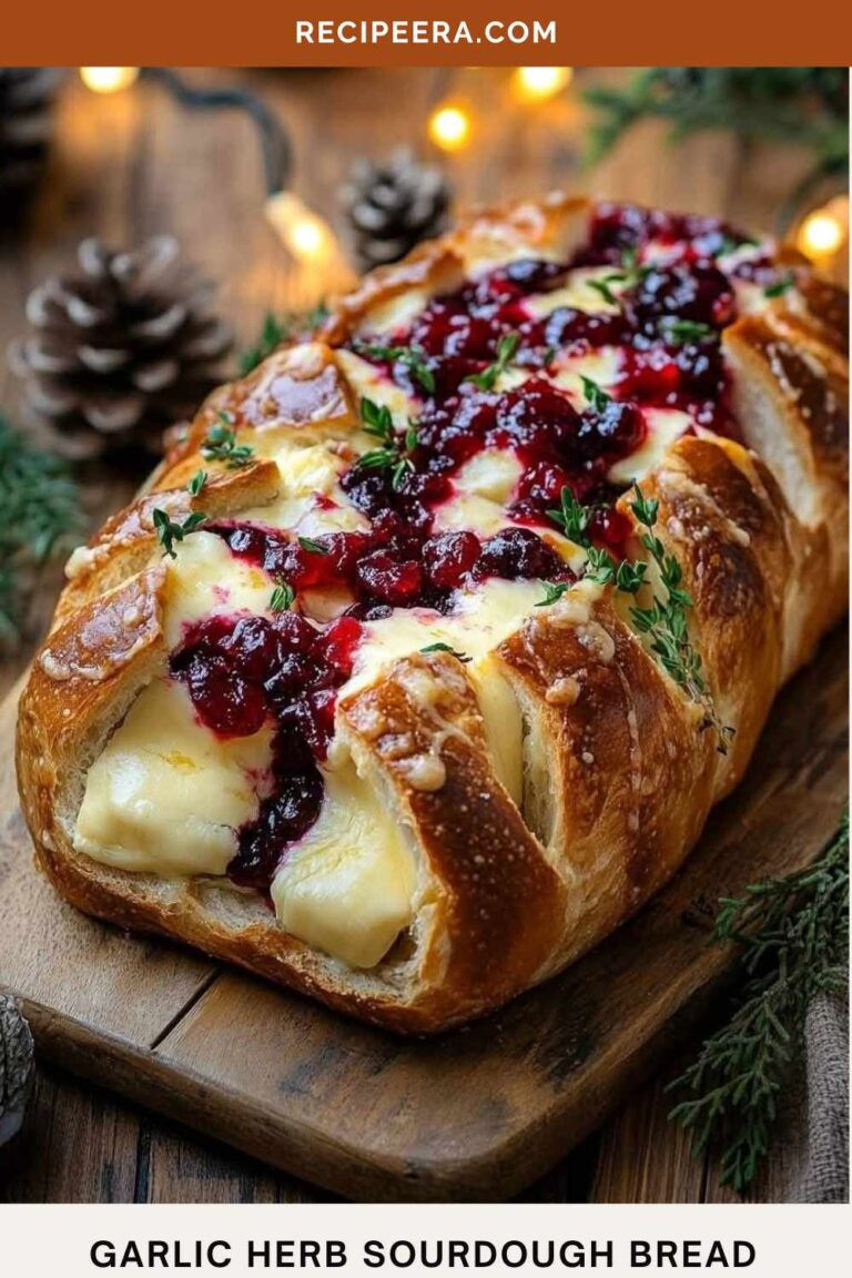 Garlic Herb Sourdough Bread | Recipeera