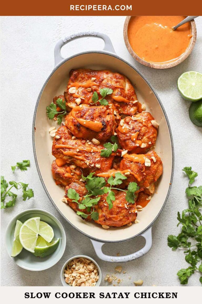 Slow Cooker Satay Chicken | Recipeera